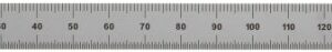 Mitutoyo 182-205, Steel Rule, 6" X 150mm, (1/32, 1/64", 1mm, 1/2mm), 1/64" Thick X 1/2" Wide, Satin Chrome Finish Tempered Stainless Steel