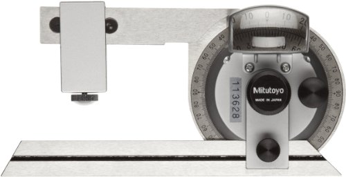 Mitutoyo 187-904, Universal Bevel Protractor, 6" Blade, 5 minute Vernier Resolution