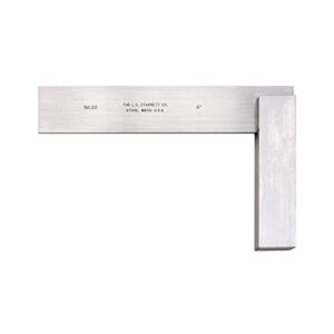 starrett steel master precision square - hardened, ground and lapped, 6" blade length, 4-5/16" beam length - 20-6