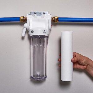 GE FXUSC Whole House Water Filter | Replacement for Water Filtration System | NSF Certified: Reduces Sediment, Rust & Other Impurities from Water | Replace Every 3 Months for Best Results | 2 Filters