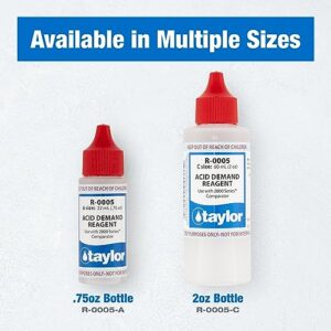 Taylor R-0005-C, Acid Demand Reagent for 2000 Series, 2 Ounce, for Testing Acid Demand Levels in Pool and Spas, Dropper Refill for Water Test Kits, Replace Annually | Made in The USA