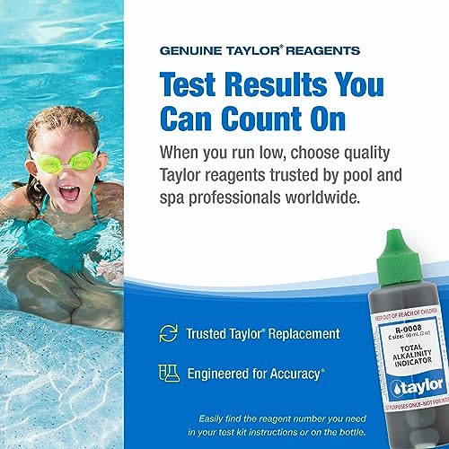 Taylor R-0008-C, Total Alkalinity Indicator, 2 Ounce, For Testing Total Alkalinity Levels in Pool and Spas, Dropper Refill for Water Test Kits, Replace Annually | Made in the USA