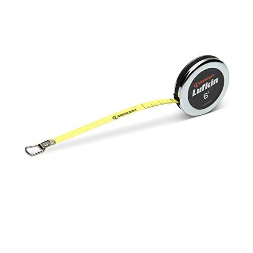 Crescent Lufkin 1/4" x 6' Executive® Diameter Yellow Clad A19 Blade Pocket Tape Measure - W606PD