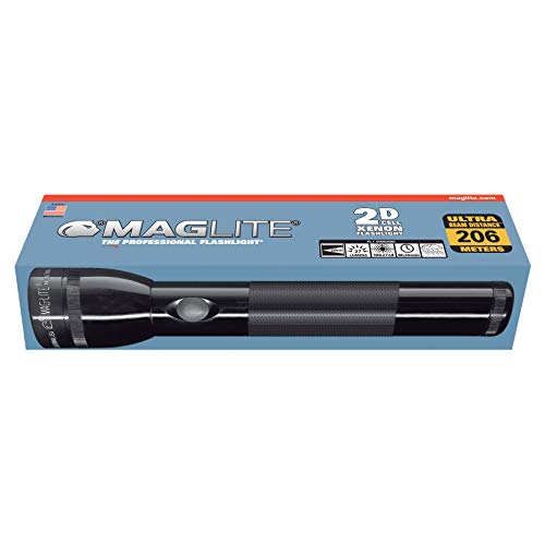 Maglite Heavy-Duty Incandescent 2-Cell D Flashlight in Display Box, Black