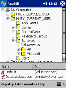 merlin pocket pc registry editor v1.0