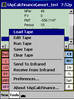 tApCalc Financial Calculator with tape (Arm)