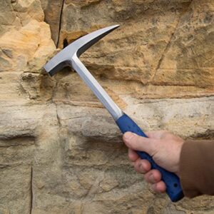 ESTWING Rock Pick - 22 oz Geology Hammer with Pointed Tip & Shock Reduction Grip - E3-22P