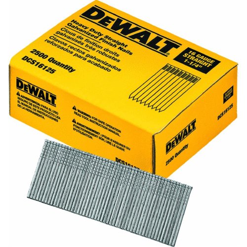 DEWALT Finish Nails, 1-1/4-Inch, 16GA, 2500-Pack (DCS16125) (packaging may vary)