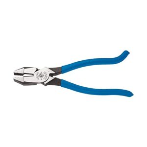 klein tools d2000-9st pliers, side cutters are heavy-duty 9-inch ironworker pliers for rebar, acsr, screws, nails and most hardened wire