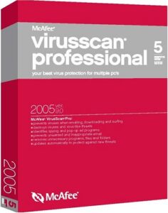 mcafee virusscan pro 2005 9.0 - 5 user