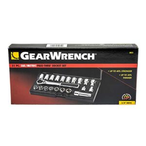 GEARWRENCH 21 Pc. 3/8" Drive 6 Pt. Pass-Thru™ Tool Set, SAE/Metric - 8921