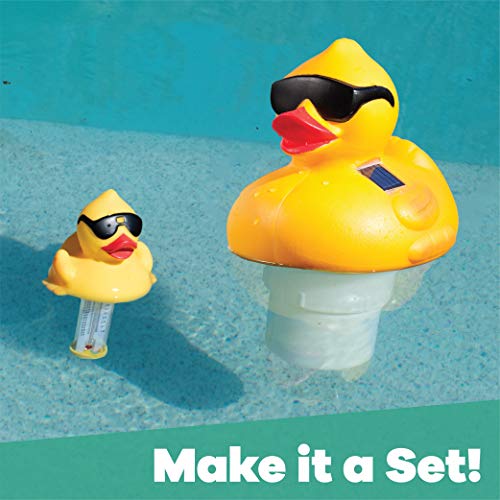 GAME 7000 Derby Duck Spa and Pool Thermometer Shatter-Resistant Casing, Tether Included, 9-in Height x 3-1/2-in Diameter, Old Version