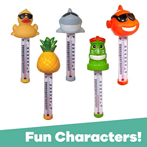 GAME 7000 Derby Duck Spa and Pool Thermometer Shatter-Resistant Casing, Tether Included, 9-in Height x 3-1/2-in Diameter, Old Version