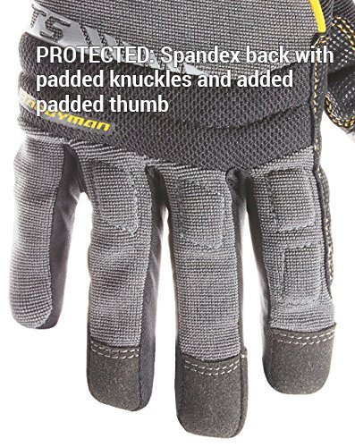 Custom Leathercraft125M Handyman Flex Grip Work Gloves, Shrink Resistant, Improved Dexterity, Tough, Stretchable, Excellent Grip