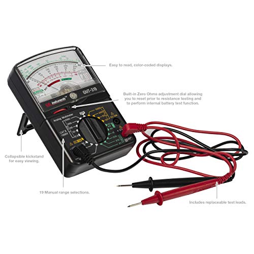 Gardner Bender GMT-319 Multimeter Tester, RJ-45 & RJ-11, 7 Function / 19 Range 1000V Black