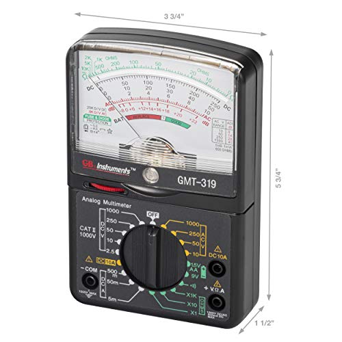 Gardner Bender GMT-319 Multimeter Tester, RJ-45 & RJ-11, 7 Function / 19 Range 1000V Black