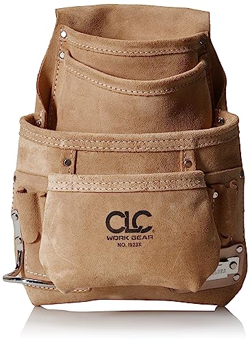 CLC Custom Leathercraft I923X Suede Carpenter's Nail and Tool Bag, 10 Pocket