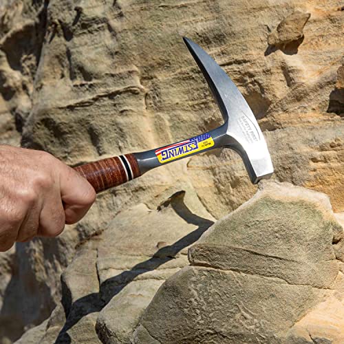 ESTWING Rock Pick - 22 oz Geology Hammer with Pointed Tip & Genuine Leather Grip - E30