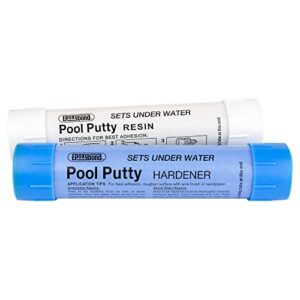 epoxybond pool putty 2-part set | swimming pool & spa repair | easy diy | fix cracks leaks underwater or above | concrete, fiberglass & variety of other surfaces | by atlas minerals