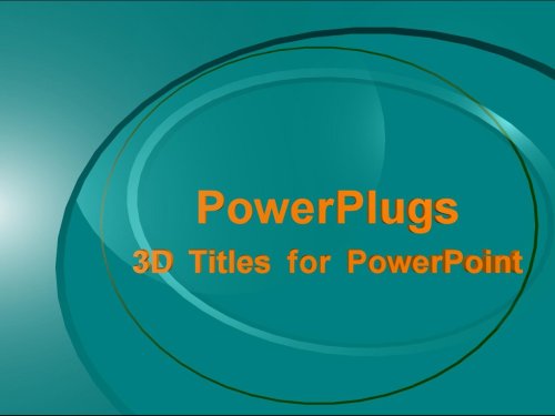 PowerPlugs: 3D Titles for PowerPoint Volume 2