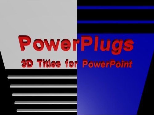 PowerPlugs: 3D Titles for PowerPoint Volume 2