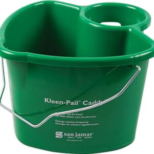 San Jamar KP500 Kleen-Pail Commercial Cleaning Caddy System, Green