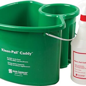 San Jamar KP500 Kleen-Pail Commercial Cleaning Caddy System, Green