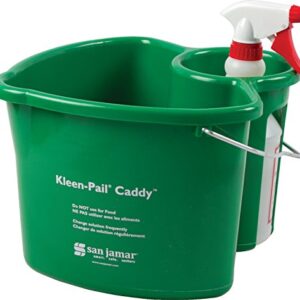 San Jamar KP500 Kleen-Pail Commercial Cleaning Caddy System, Green