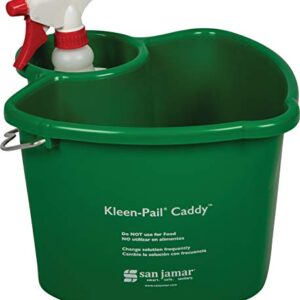 San Jamar KP500 Kleen-Pail Commercial Cleaning Caddy System, Green