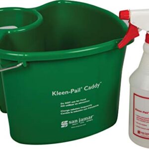 San Jamar KP500 Kleen-Pail Commercial Cleaning Caddy System, Green