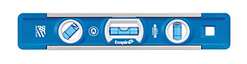 Empire Level EM81.9G 9 Inch Magnetic Torpedo Level w/Overhead Viewing Slot (Made in USA), Silver/White/Blue