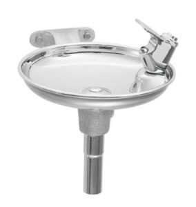 haws 1152 polished stainless steel wall mounted drinking fountain with round bowl