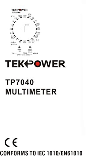 Tekpower TP7040 20-Range AC/DC Analog Multimeter General Purpose with High Accuracy and Well Built Details, Strong Needle