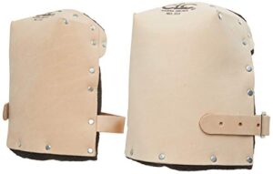 clc custom leathercraft 313 heavy duty leather kneepads, double thick lining, tan