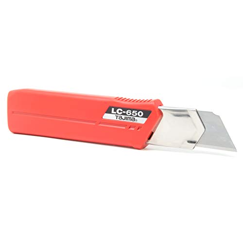 TAJIMA Utility Knife - 1" 7-Point Rock Hard Snap Blade Box Cutter with Dial Lock & Rock Hard Blade - LC-650