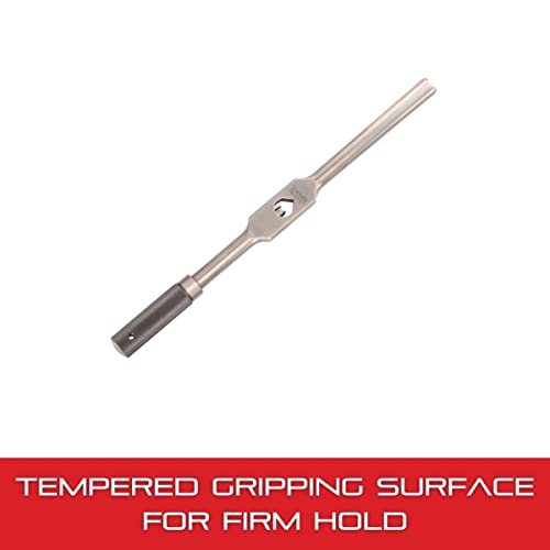 Starrett Tap Wrench with Tempered Gripping Surfaces - 1/4-5/8" (6.35-16mm) Capacity Tap Size, 12" (300mm) Body Length, 5/32-3/8" (4-9.5mm) Square Shank - 91C