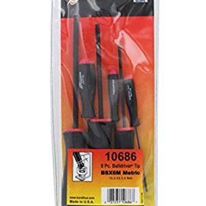 Bondhus 10686 1.5-5mm Balldriver Screwdrivers, 6 Piece Set