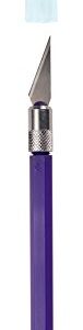 Excel Blades K30 Hobby Knife with Hexagonal Anti Roll Design, American Made Light Weight Craft Knife (Purple)