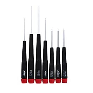 Wiha 26390 Screwdriver Set, Hex Metric With Precision Handle, .7 - 3.0mm, 7 Piece