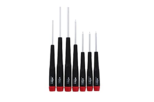 Wiha 26390 Screwdriver Set, Hex Metric With Precision Handle, .7 - 3.0mm, 7 Piece