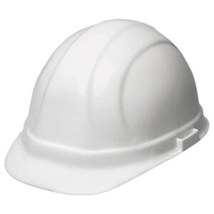 erb 19951 omega ii cap style hard hat with ratchet adjustment, white