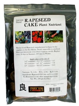 Rapeseed Cake, Maruta Brand Plant Nutrient 6046, 1 Pound Approximately 40 Cakes