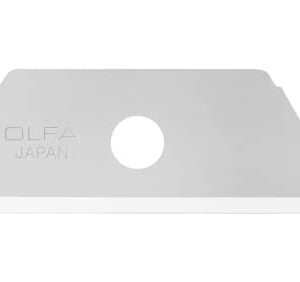 OLFA Round Tip Safety Knife Blades, 10 Blades (RSKB-2/10B) - Dual Edge Rounded-Tip Carbon Steel Utility Knife & Safety Cutter Replacement Blades, Fits OLFA SK-4, SK-6, SK-9, & UTC-1 Knives