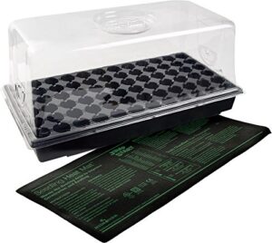 jump start ck64060 heat mat, tray, 72 cell insert hot house, 11 x 22 inch, black