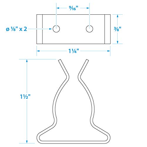 Seachoice Spring Clamps, Pack of 2, Polished Stainless Steel, 5/8-1.25 In.