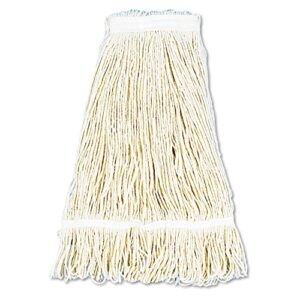 boardwalk bwk424cea 24 oz. cotton pro loop web/tailband wet mop head - white