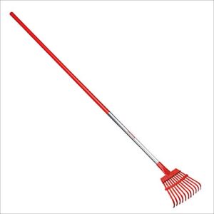 corona rk 62060 fixed tine shrub rake, aluminum handle, 8-inch wide