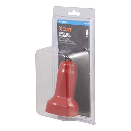 CURT 41353 Red Rubber Switch Ball Cover, Fits 1-Inch Neck, 3/4-In Threaded Shank