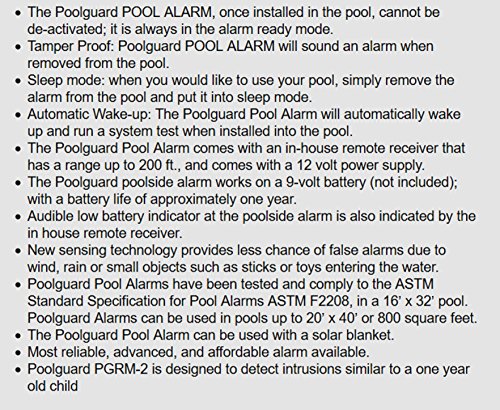 Poolguard PGRM-2 In-Ground Pool Alarm, White