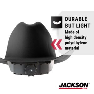 jackson safety cowboy hard hat - 4 point ratchet suspension - western outlaw style - (multiple colors)